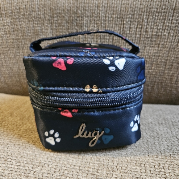 lug | Bags | Lug Mini Swizzle Jewelry Case Navy Blue With Paw Prints ...
